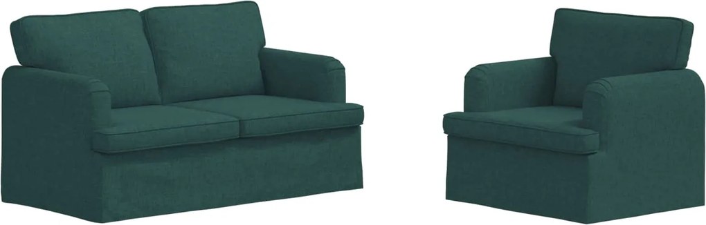 Set pohovek 2 ks Tmavě zelená textil 3407519