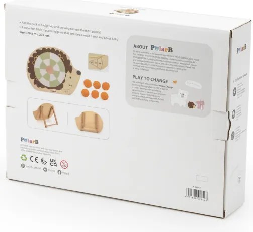 Dřevěná hra na házení míčků Viga 44242 PolarB Ježek