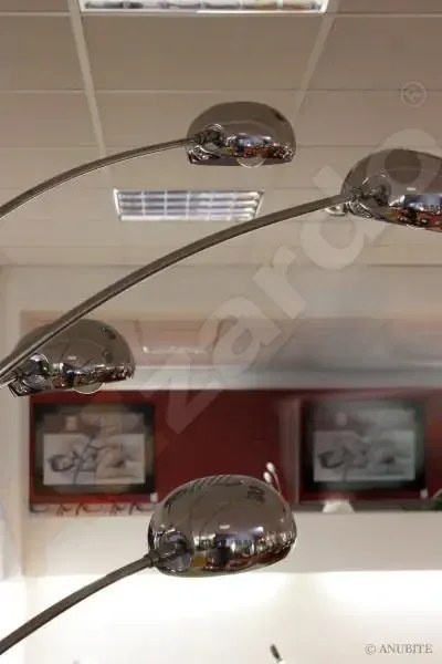 Retro stojací lampa Palp chrom