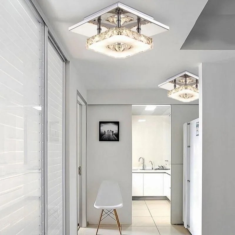 Stropní hranaté svítidlo Plafon Glamour 8W APP405-C APP406-C