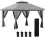 Outsunny Skládací altán Pop-up s výškově nastavitelnou funkcí UV50+ ochrana, dvojitá střecha a moskytiéry 4x4x2,8 m světle šedá