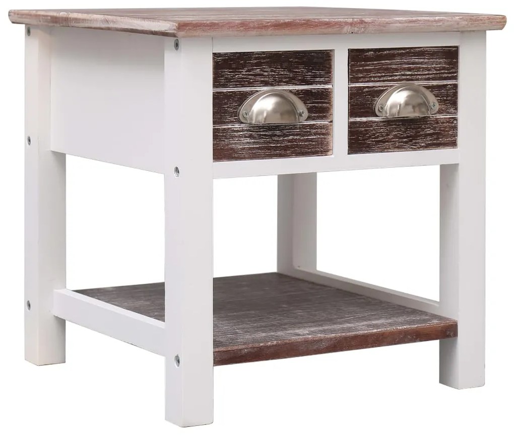 Odkládací stolek hnědý 40 x 40 x 40 cm dřevo pavlovnie,  284067 HangarStore.cz
