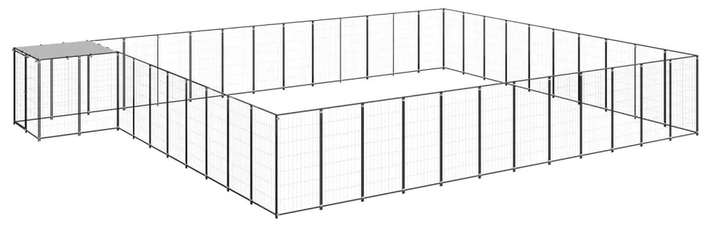 Psí kotec černý 37,51 m² ocel 3082242
