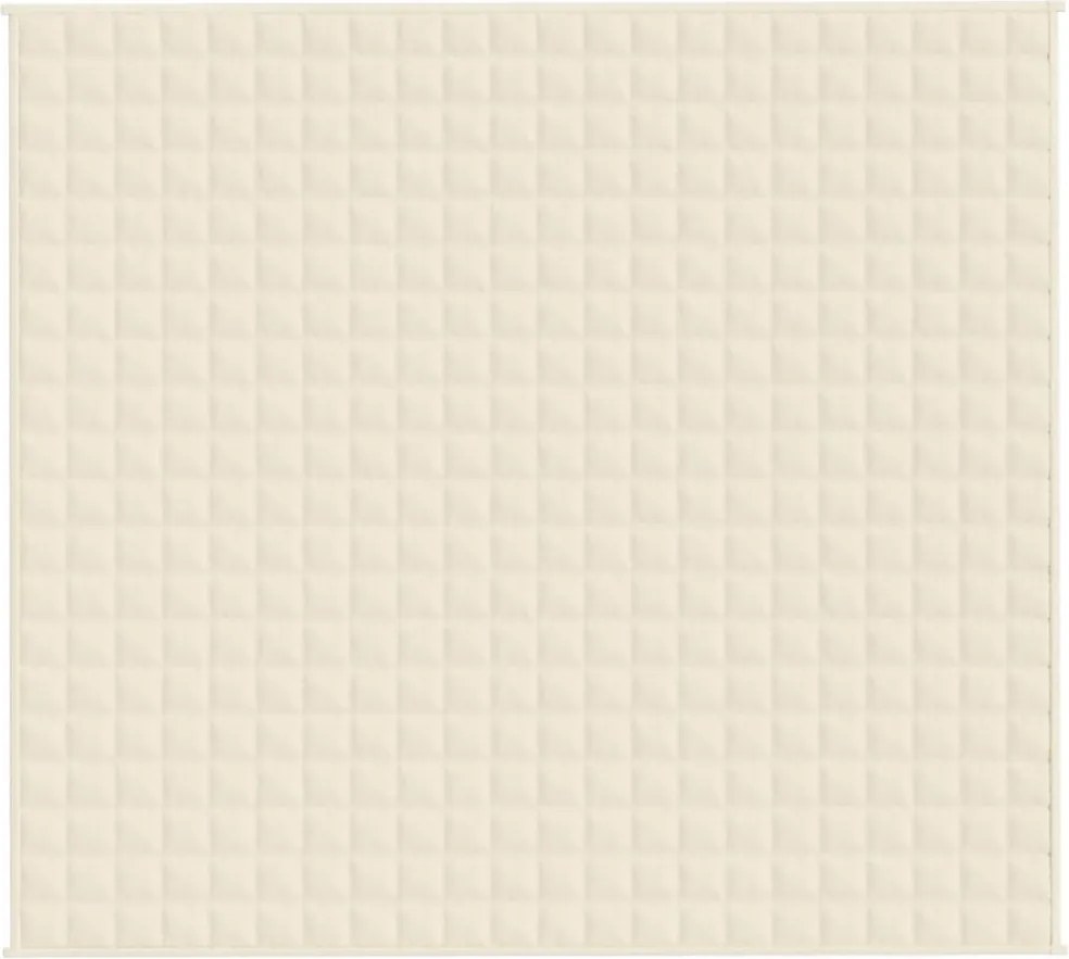Zátěžová deka světle krémová 200 x 220 cm 9 kg textil 3154875