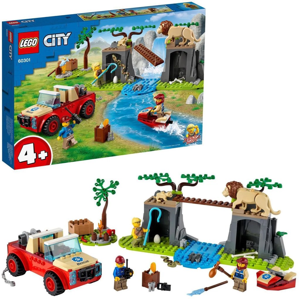 Lego stavebnice lego city 60301 záchranářský teréňák do divočiny