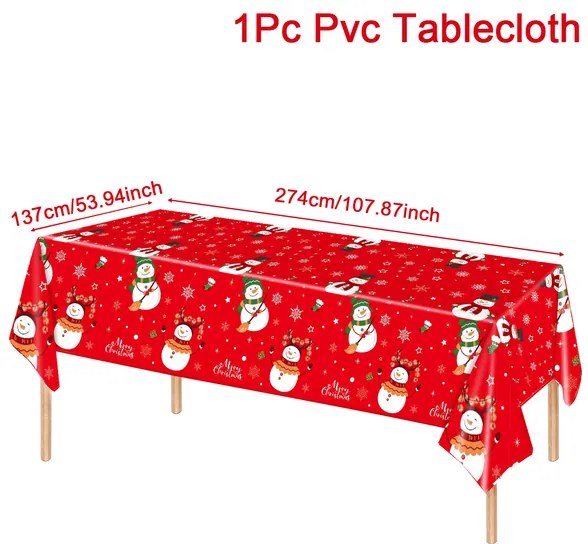 Vánoční dekorace - vánoční ubrus na stůl s vánočními motivy Barva: 4
