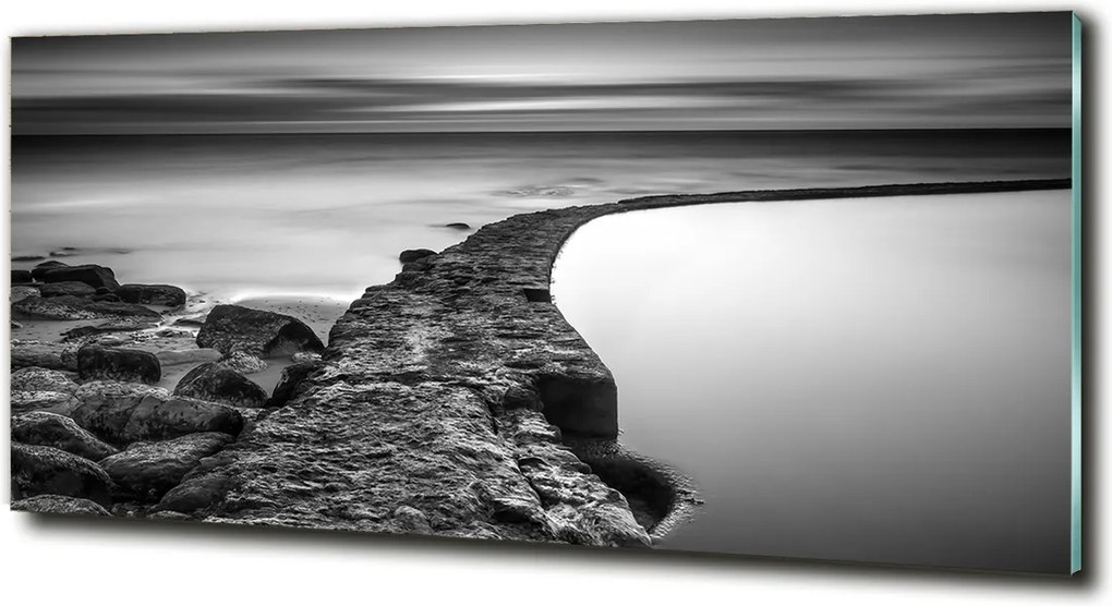 Foto obraz sklo tvrzené Kamenná pláž
