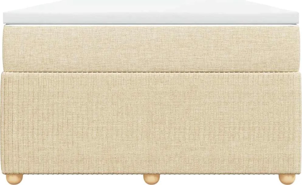 Box spring postel s matrací krémová 120x200 cm textil 3285565