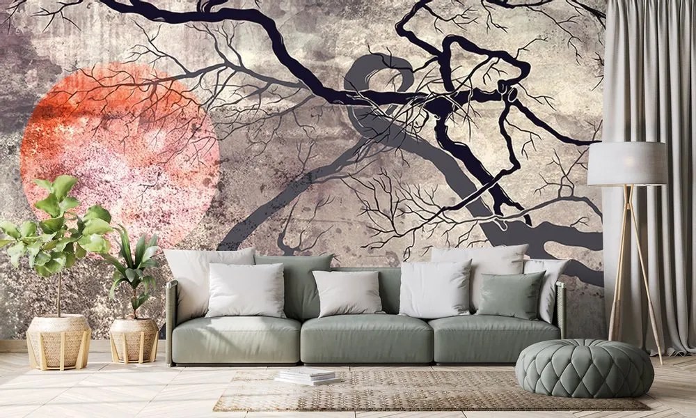 Samolepící tapeta surrealistické stromy - 225x270