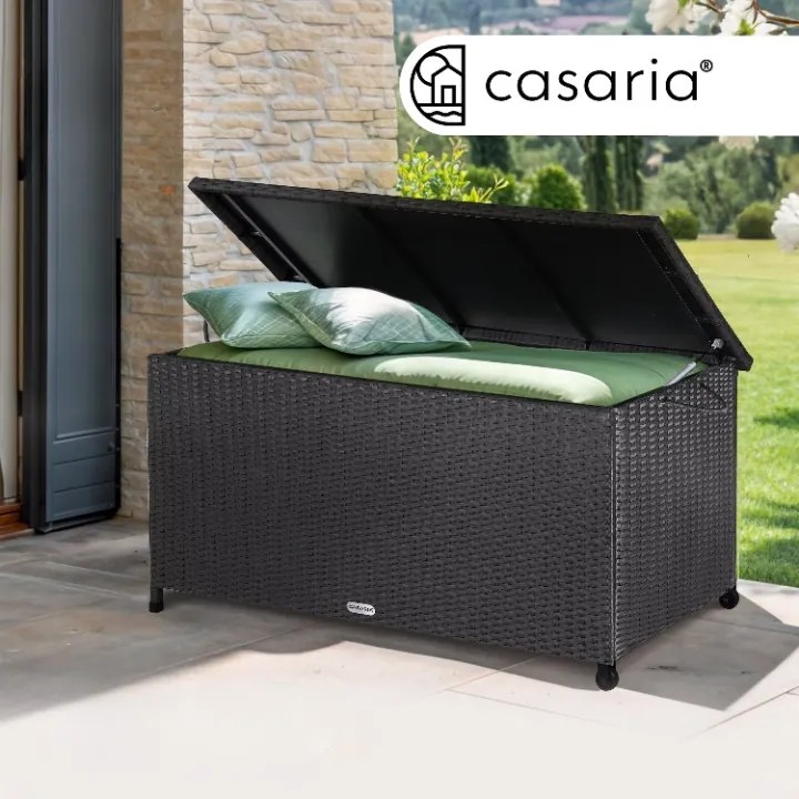 Deuba Úložný box s kolečky 370 L - černý
