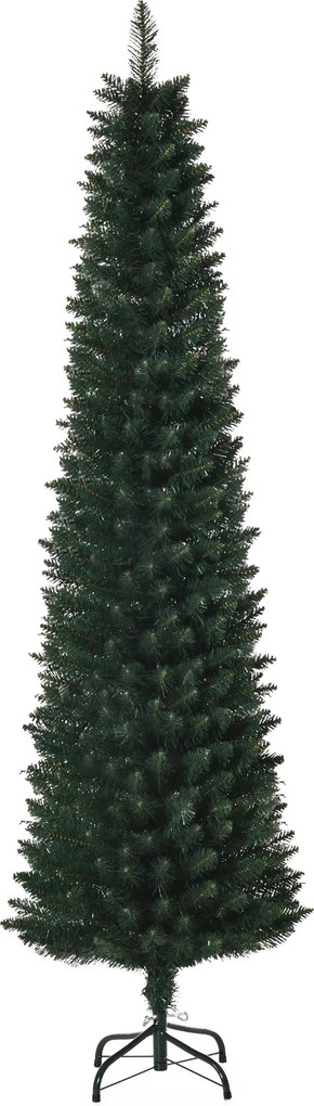 HOMCOM Vánoční stromek 180 cm, vysoce realistický, 380 větviček, nehořlavý, stabilní podstavec, zelená