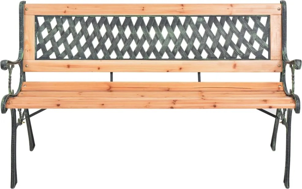 Zahradní lavice 116 cm litina a masivní jedlové dřevo 319571