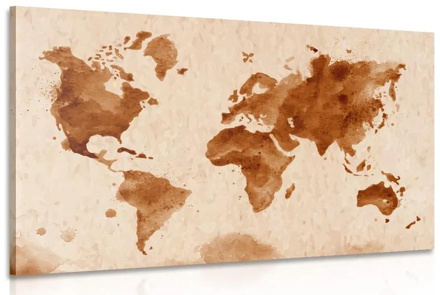 Obraz mapa světa v retro provedení Varianta: 60x40