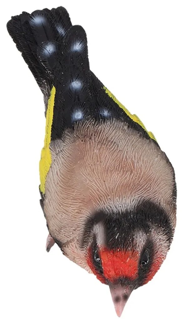 Zahradní figurka z polyesterové pryskyřice Bird, 12x8,5 cm, vícebarevná