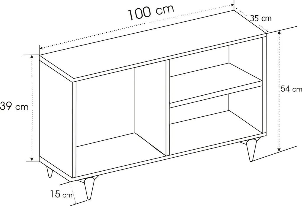 TV stolek ZISINO 100 cm antracitový