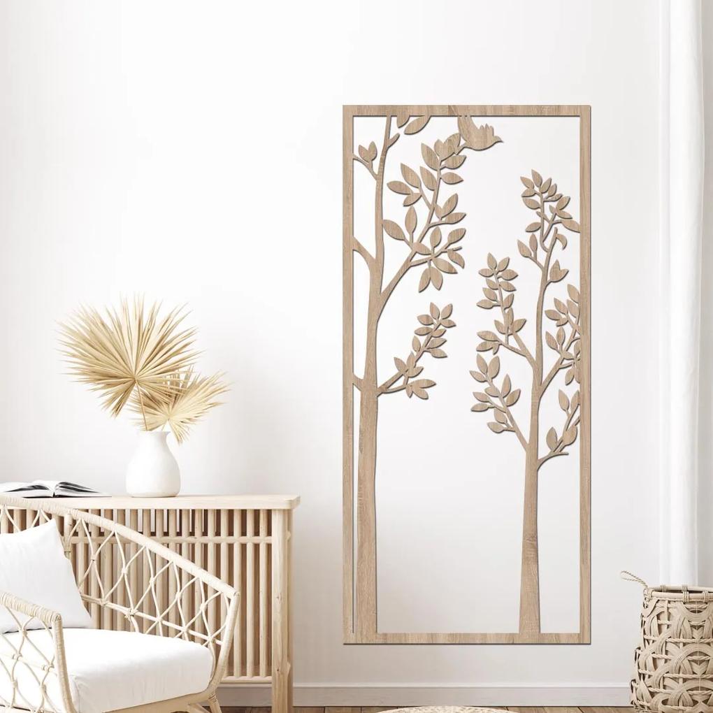 dřevo života Dřevěná dekorace strom LONG Rozměry (cm): 36x80, Barevný vzor: Bílá