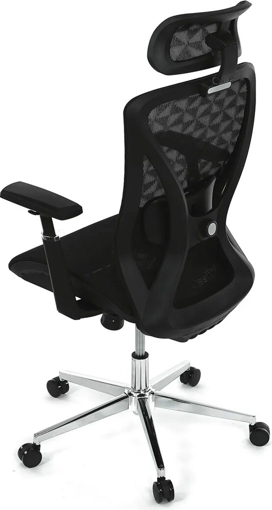 Ergonomická kancelářská židle NILS - černá síťovina