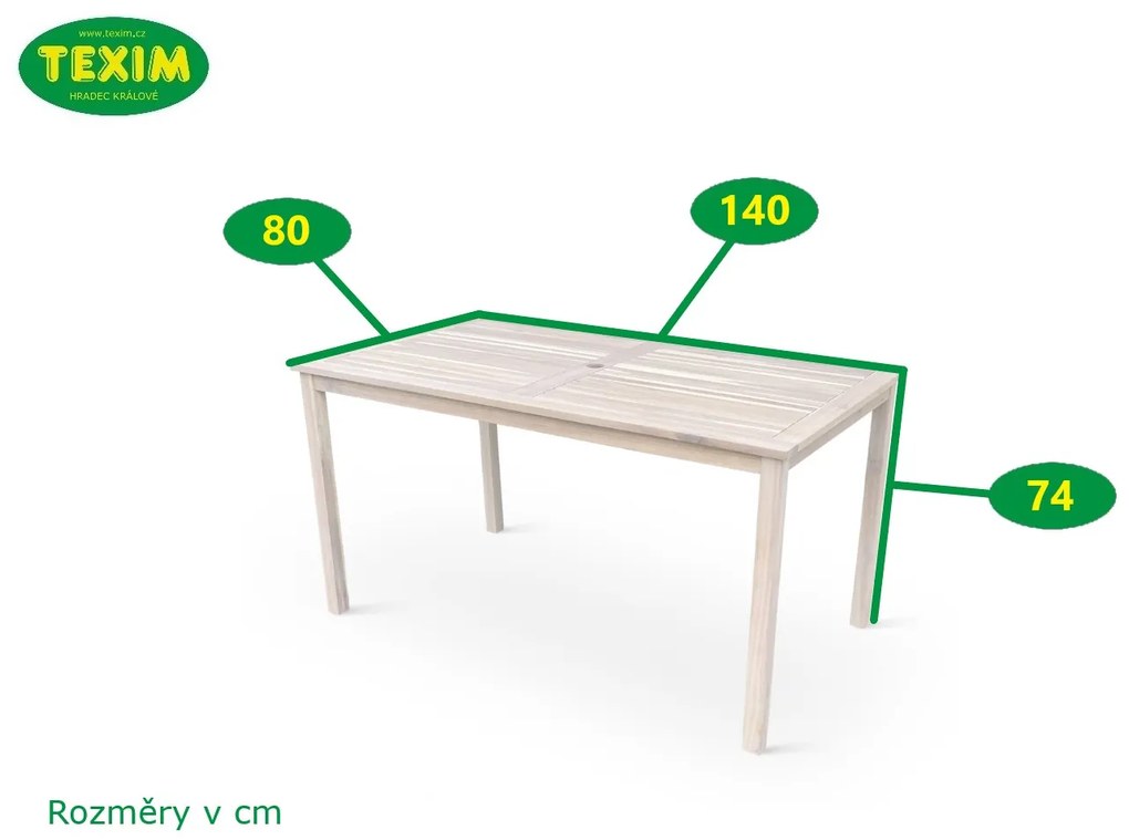 Nábytek Texim Zahradní dřevěný stůl LUCY PREMIUM