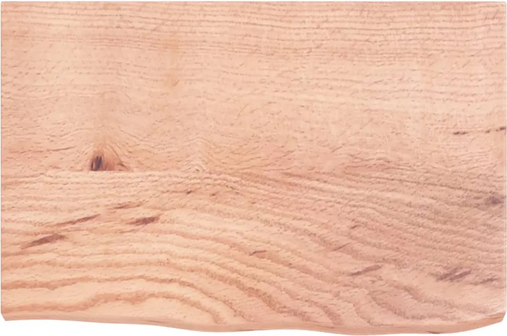 Koupelnová deska hnědá 60x40x(2-4) cm ošetřený masivní dřevo 3156105