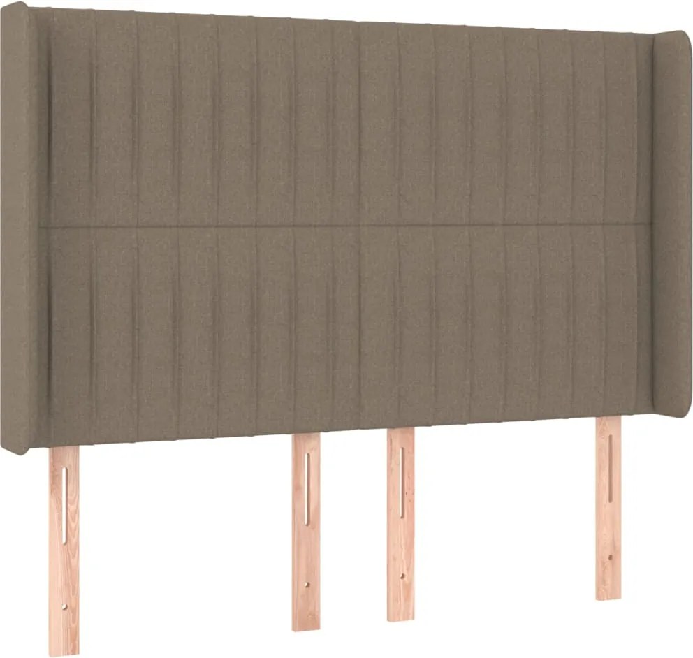 Box spring postel s matrací a LED taupe 140x200 cm textil 3138481