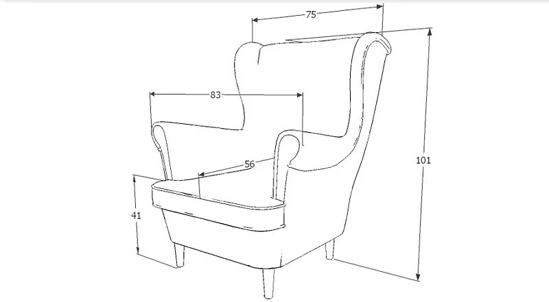 Křeslo ušák LADY Signal