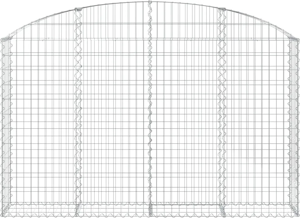 Klenutý gabionový koš 200 x 30 x 120/140 cm pozinkované železo 153466