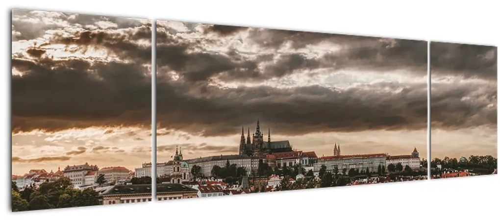 Obraz Pražského hradu v šeru (170x50 cm)