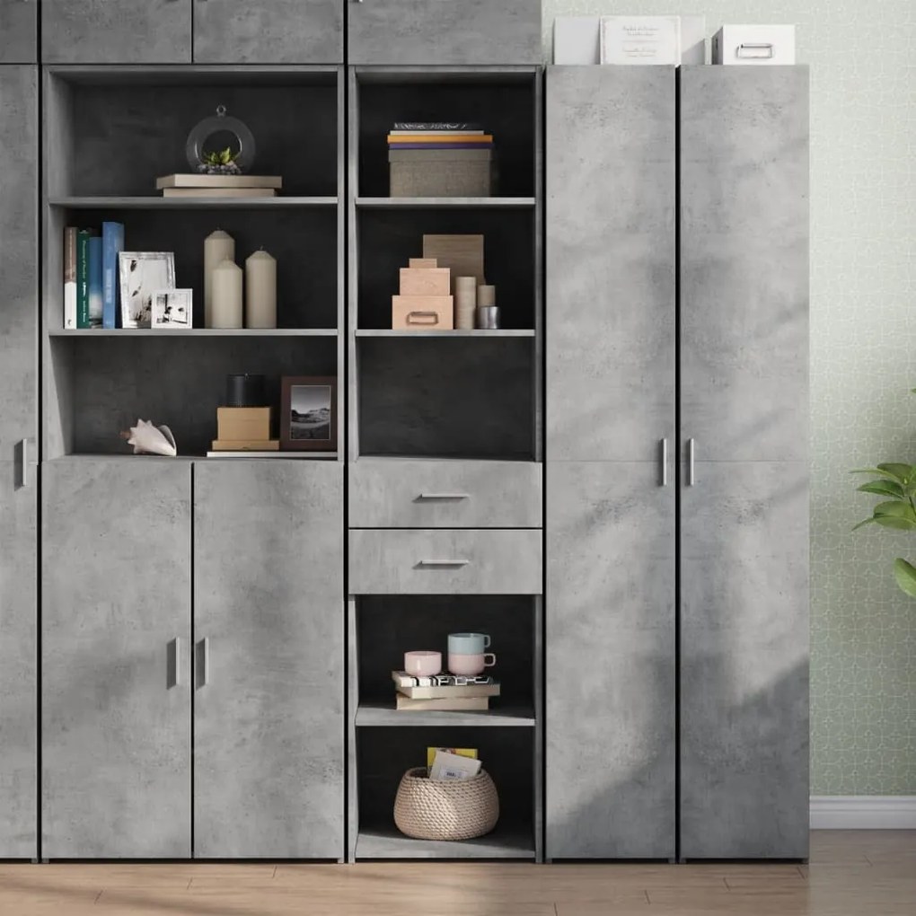 Skříň highboard betonově šedá 45x42,5x185 cm kompozitní dřevo 3281451
