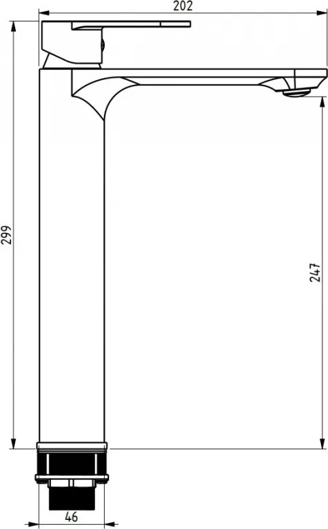 Mexen MILO - Vysoká umyvadlová baterie, Chromová, 71310-00