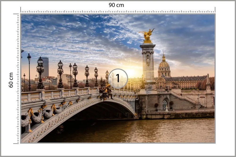 Fototapeta Panorama Paříže Vliesová tapeta 104x70.5