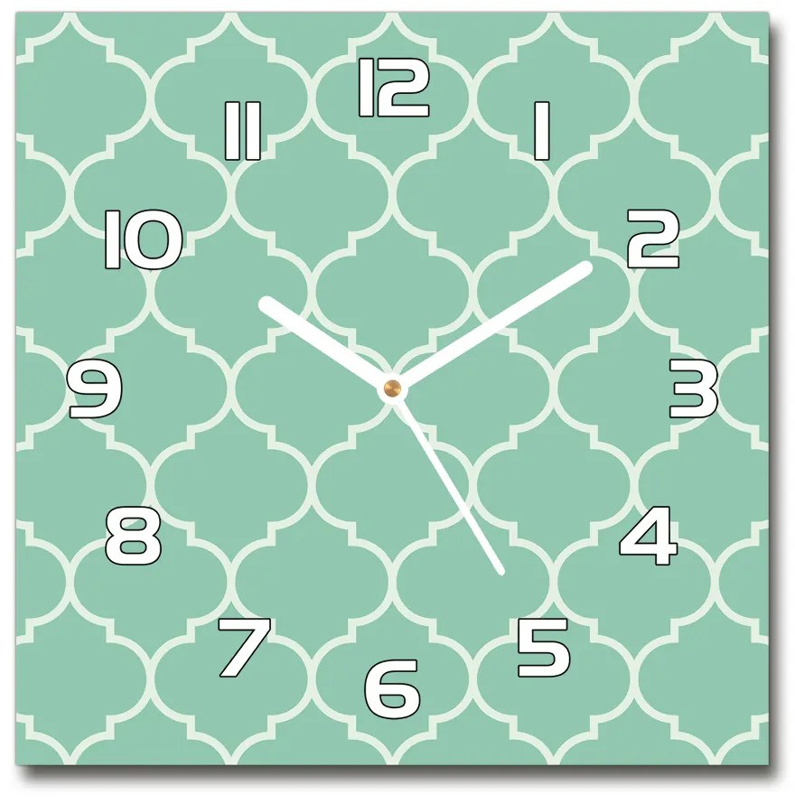 Wallmuralia Skleněné hodiny na stěnu Marokánské pozadí 30x30 cm