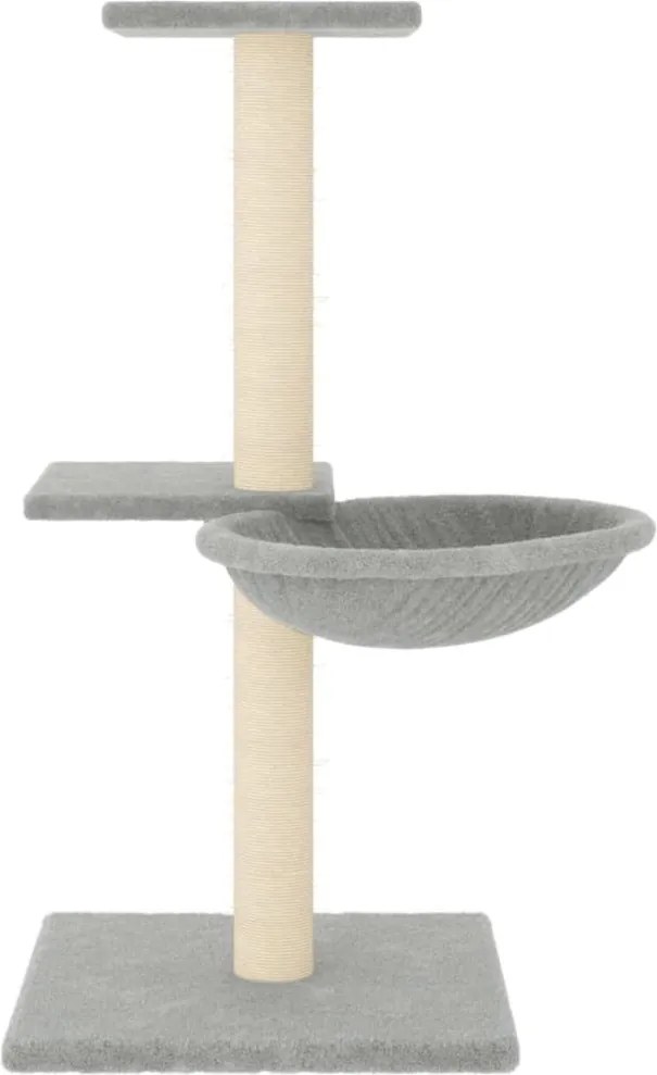 Škrabadlo pro kočky se sisalovými sloupky světle šedé 72 cm 171769