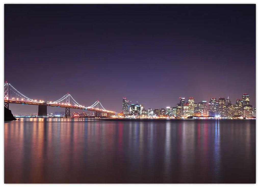 Skleněný obraz pohledu na San Francisco, California (70x50 cm)