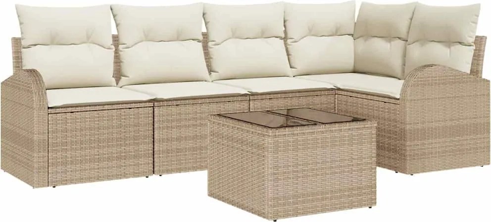 Set pohovek s polštářem Béžová Polyester 3346051
