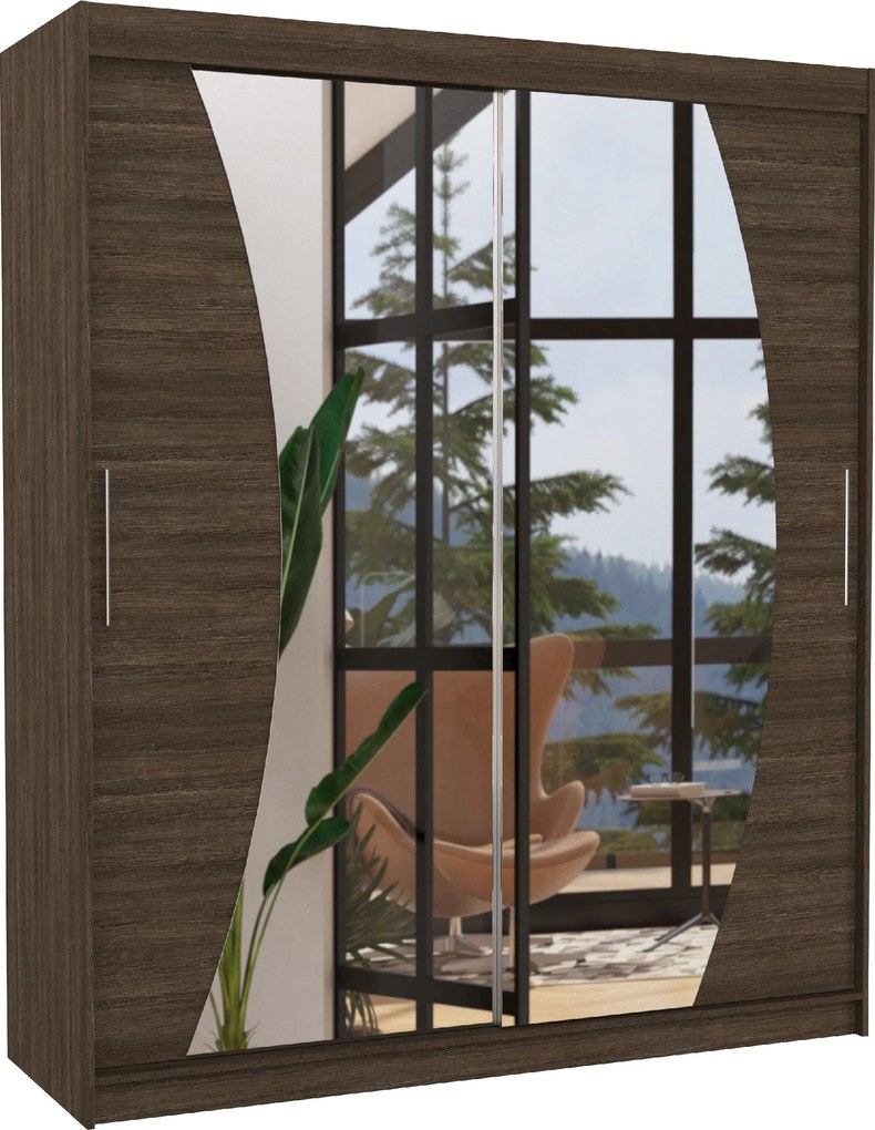 ADRK Furniture Posuvná skříň s zrcadlem DOLORES 180 ADRK-SW-DOL-CH-180