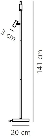 Nordlux - LED Stmívatelná stojací lampa OMARI 2xLED/3,2W/230V bílá
