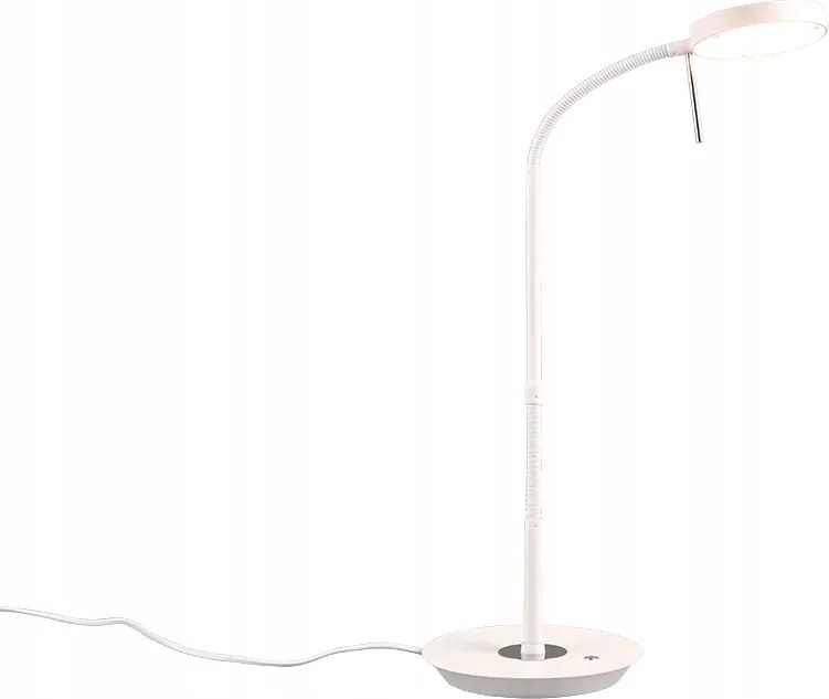 Led stolní lampa bílá, moderní, nastavitelná, variabilní světlo, 57 cm Trio