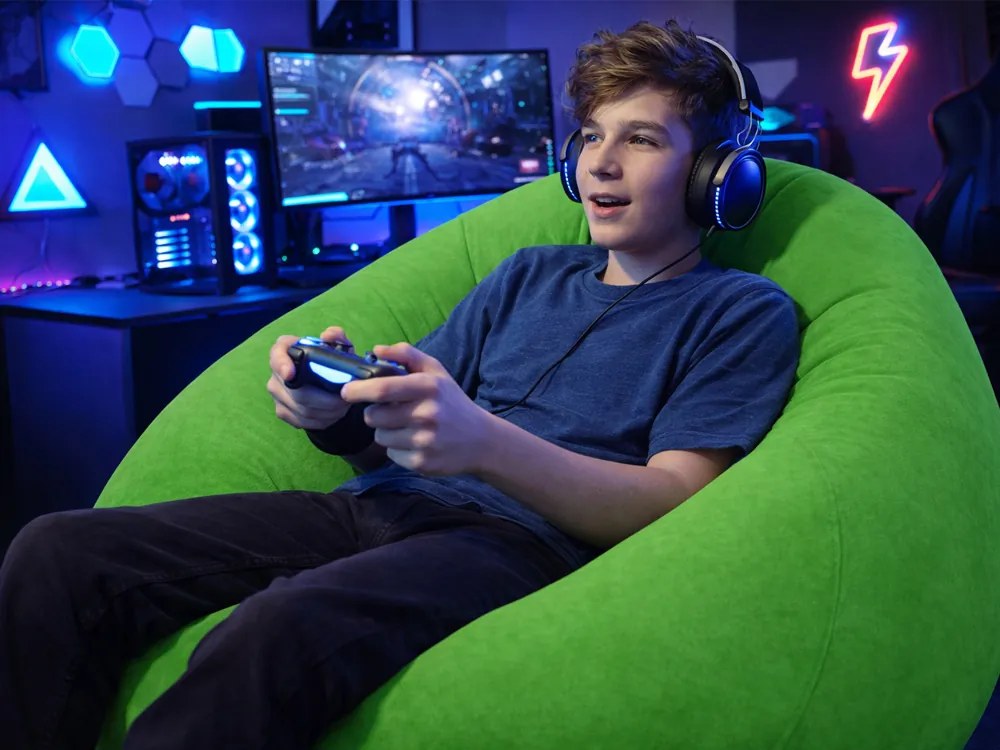 Verk Group Nafukací sedák velourové křeslo lehké měkké pohodlné relaxace