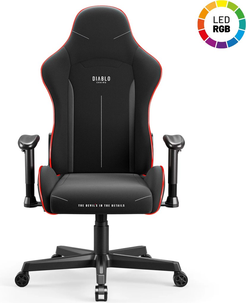Herní židle LED RGB, černá: Diablo X-Starter