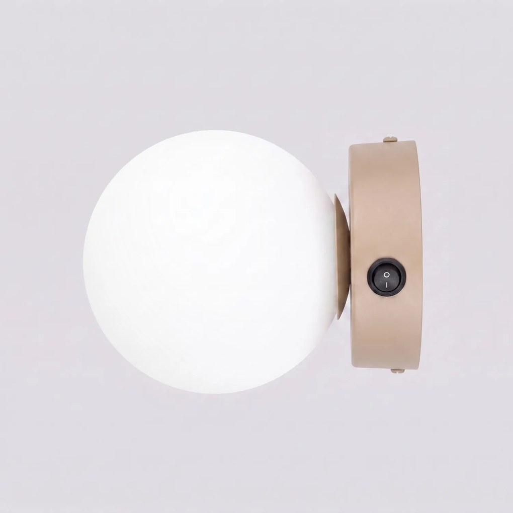 Sollux Lighting Nástěnné svítidlo YOLI 1 taupe s vypínačem
