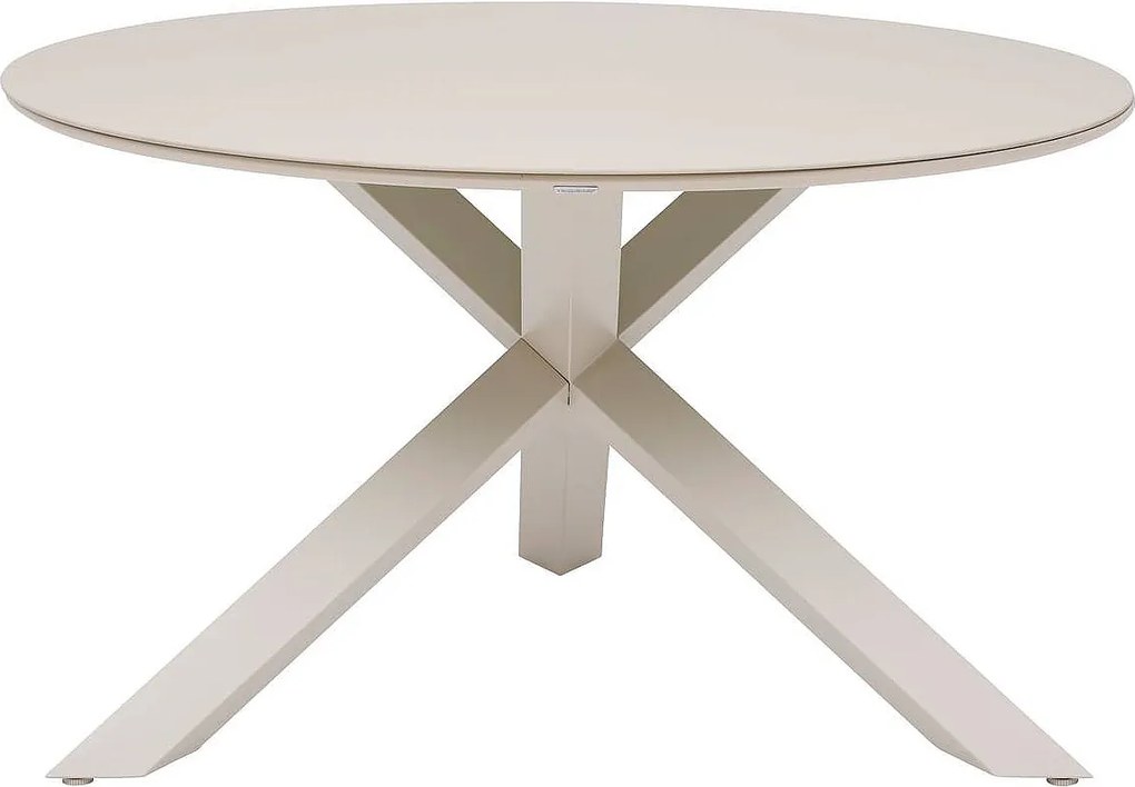 Hliníkový jídelní stůl ORIENT ø 130 cm (ivory)