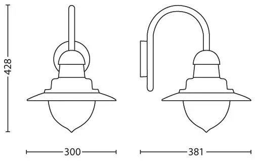 Philips 01652/30/PN - Venkovní nástěnné svítidlo MYGARDEN RAINDROP 1xE27/60W/230V IP44