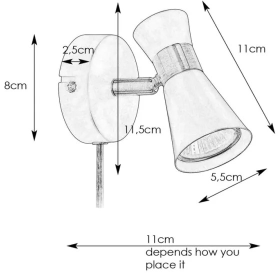 Markslöjd 108627- Nástěnné bodové svítidlo FOLIE 1xGU10/7W/230V bílá/matný chrom