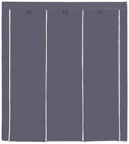 SONGMICS Šatní skříň, látková, šedá, 150x175 cm