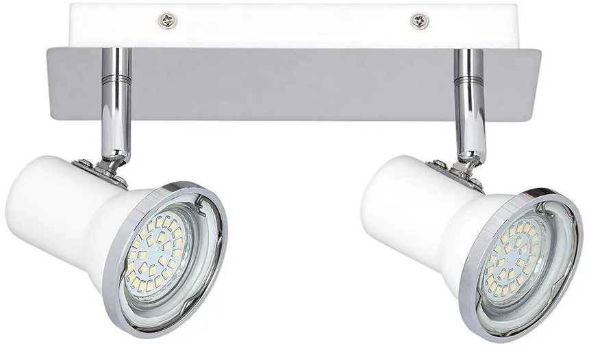 Rabalux 5498 led přisazené koupelnové bodové svítidlo steve 2x4,5w | gu10 | 860lm | 4000k | ip44 - bílá