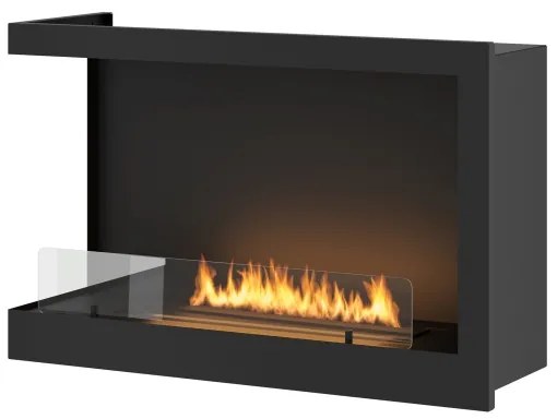 InFire - Rohový BIO krb 84x54 cm 3kW černá