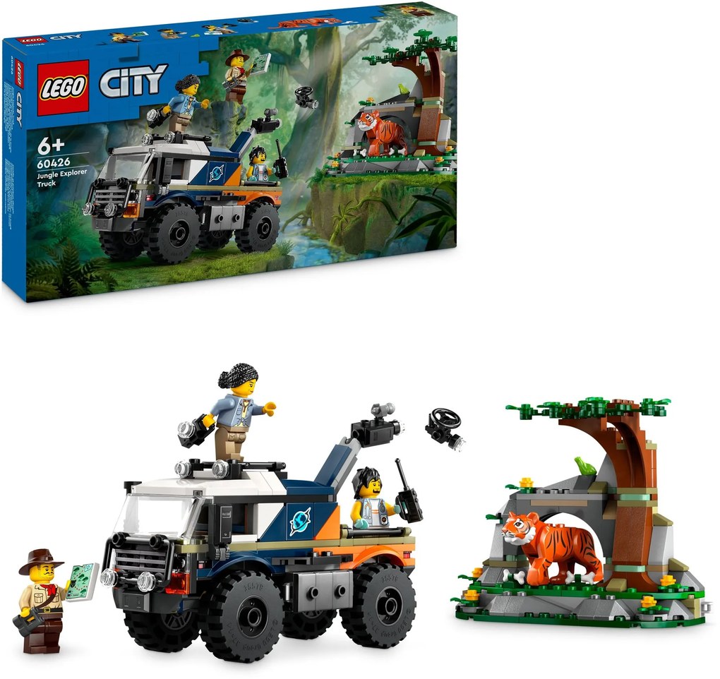 Lego stavebnice lego city 60426 terénní vůz na průzkum džungle