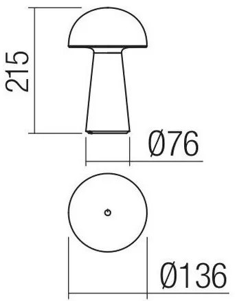 Redo 90439 - LED Stmívatelná dotyková lampa KIRA LED/4,7W/230V 2200 mAh černá
