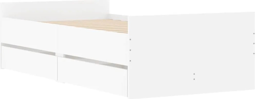 Rám postele se zásuvkami bílý 100 x 200 cm 3207364