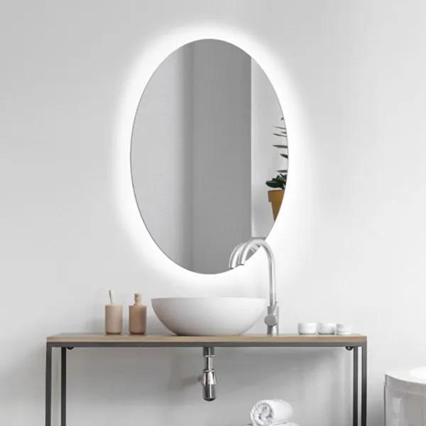Zrcadlo Puro Oval LED Rozměr: 45 X 65 cm
